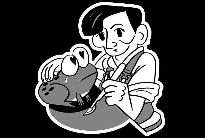 Artist Black And White Cartoon